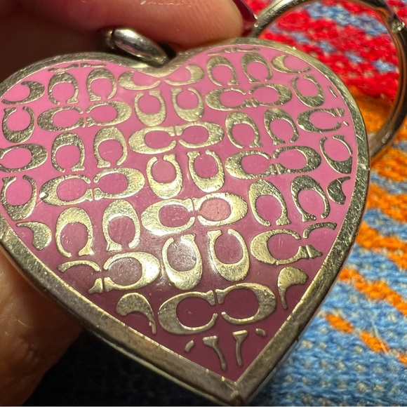 Coach | Accessories | Coach Vintage Pink Metal Keychain | Poshmark
